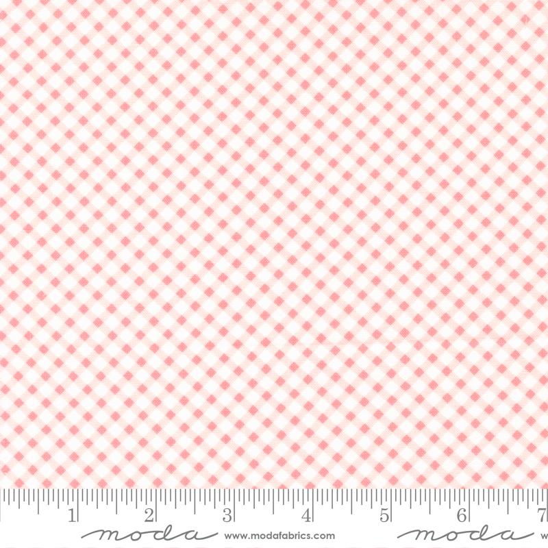 Ellie Gingham Coral | Brenda Riddle of Acorn Quilts | Moda Fabrics ...