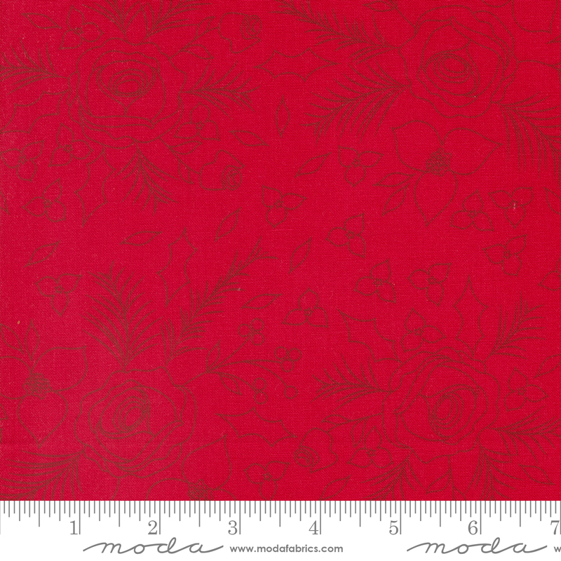 Starberry Winter Sketch Red | Corey Yoder | Moda Fabrics | 29181 12 | Sold in 1/2 Yd - Pink ...