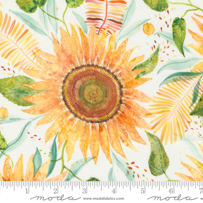 Floribunda Sunflower Power Cloud | Create Joy Project | Moda Fabrics ...