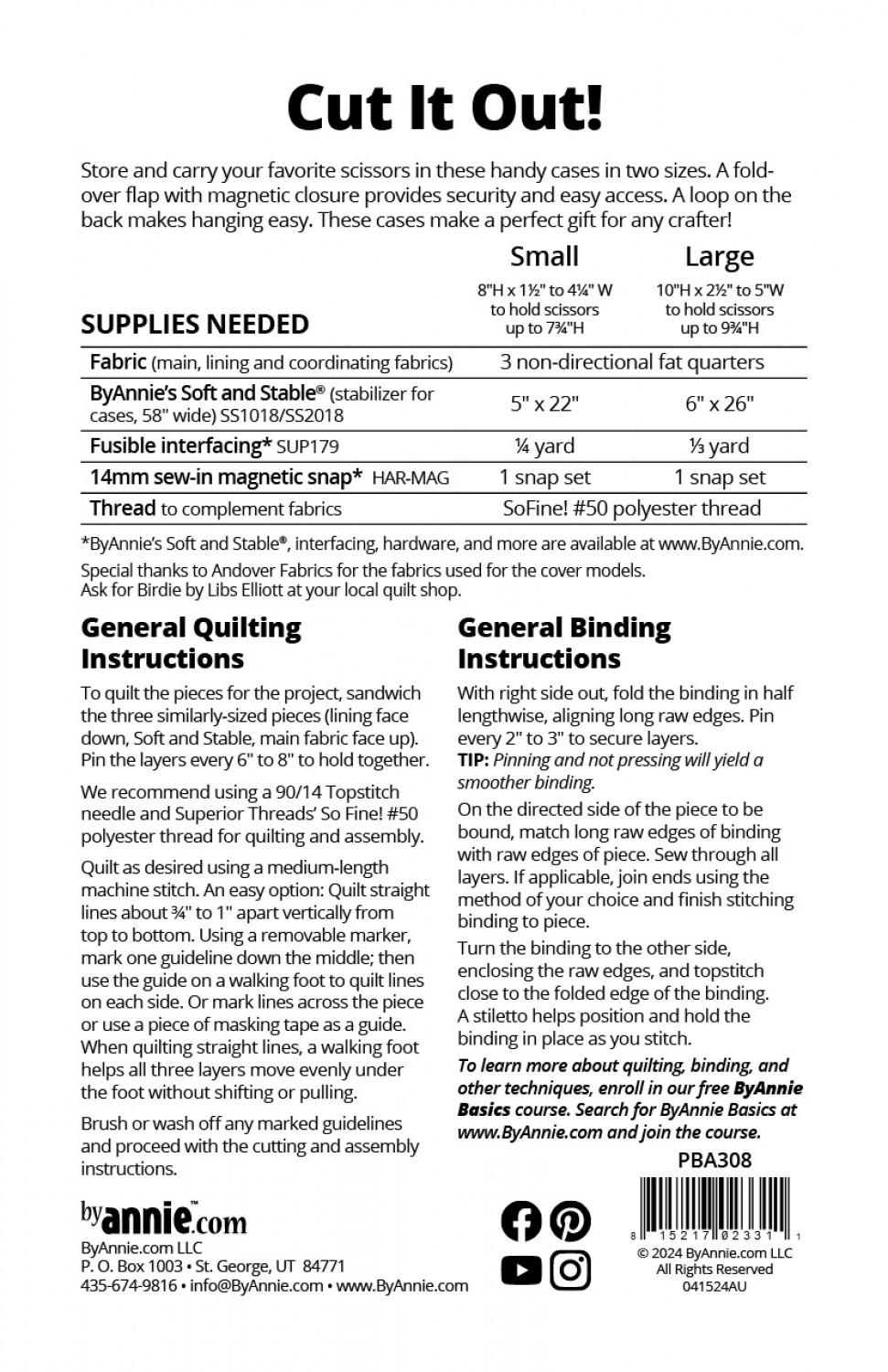 Cut It Out! | Paper Pattern | Annie Unrein | ByAnnie | PBA308 - Pink ...