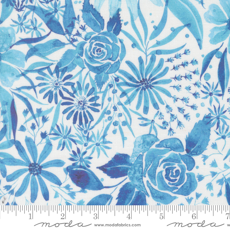 Sunshine Blue Skies True Blue Canvas Water | Create Joy Project | Moda ...
