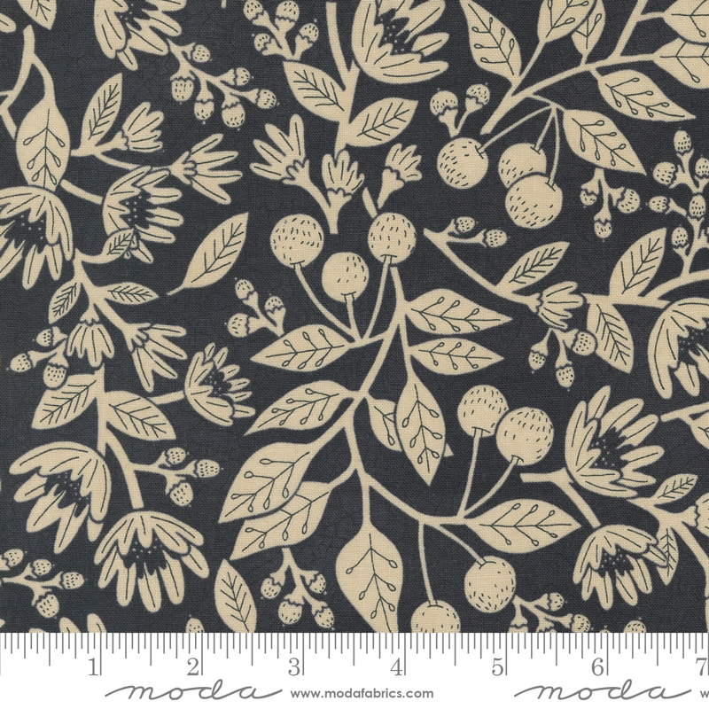 Bloom And Grow Full Bloom Black | Kathy Schmitz | Moda Fabrics | 7050 ...