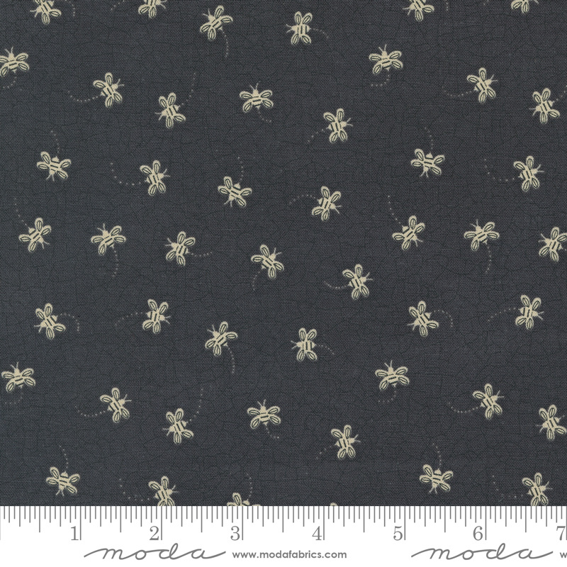 Bloom And Grow Bees Black | Kathy Schmitz | Moda Fabrics | 7054 16 | Sold in 1/2 Yd - Pink ...