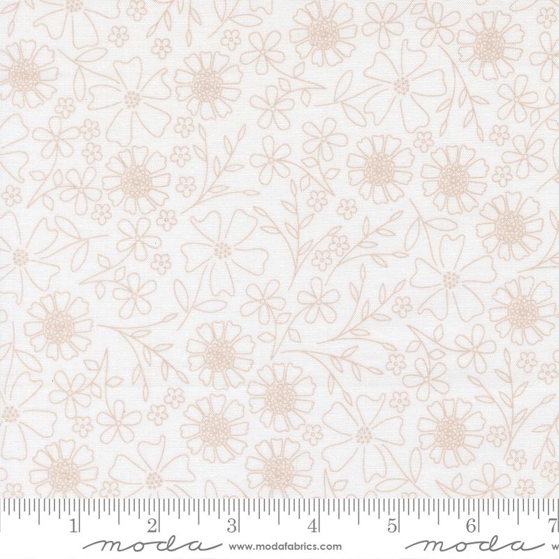 In The Garden Sketch Florals Stone | Corey Yoder | Moda Fabrics | 29231 ...